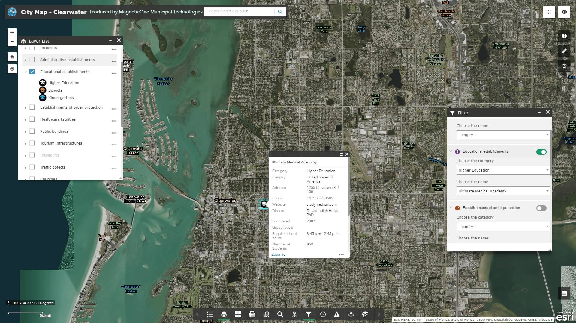 Geoinformation system of the city - MagneticOne Municipal Technologies