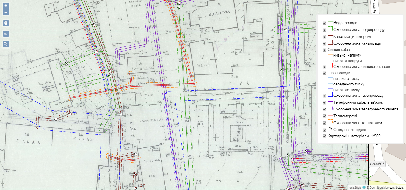 M1MT: Interactive map of engineering networks