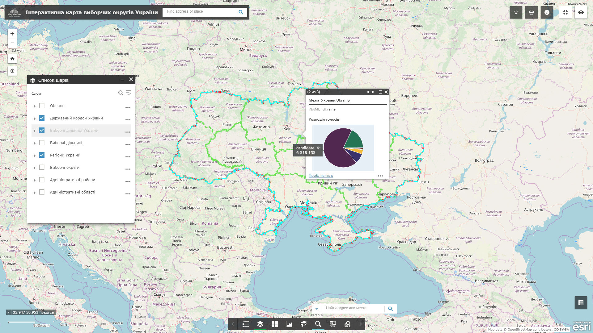 Geoinformation system for election management