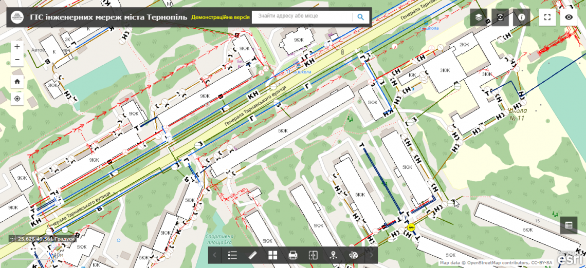 M1MT: Interactive map of engineering networks
