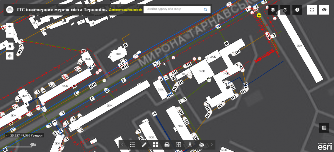 M1MT: Interactive map of engineering networks